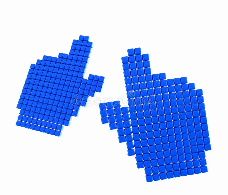 Set of Link Selection Computer Mouse Cursor on White Background Stock ...