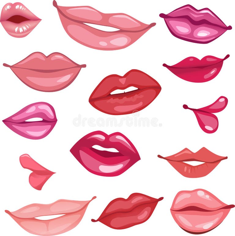Set Smiling Lips Stock Illustrations – 3,935 Set Smiling Lips Stock ...