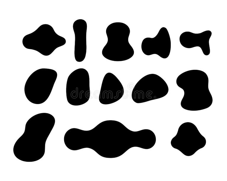 Set of Liquid Geometric Fluent Shapes and Blobs Stock Vector ...