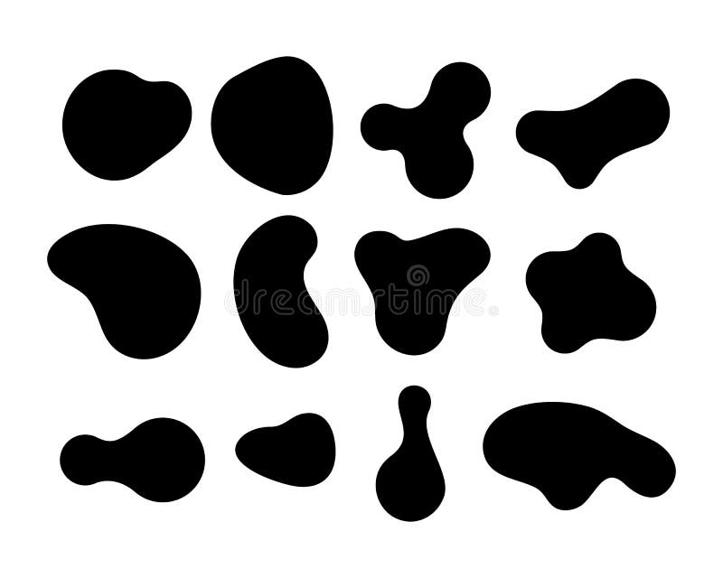 Set of Liquid Shapes. Abstract Watery Forms Template Stock Vector ...