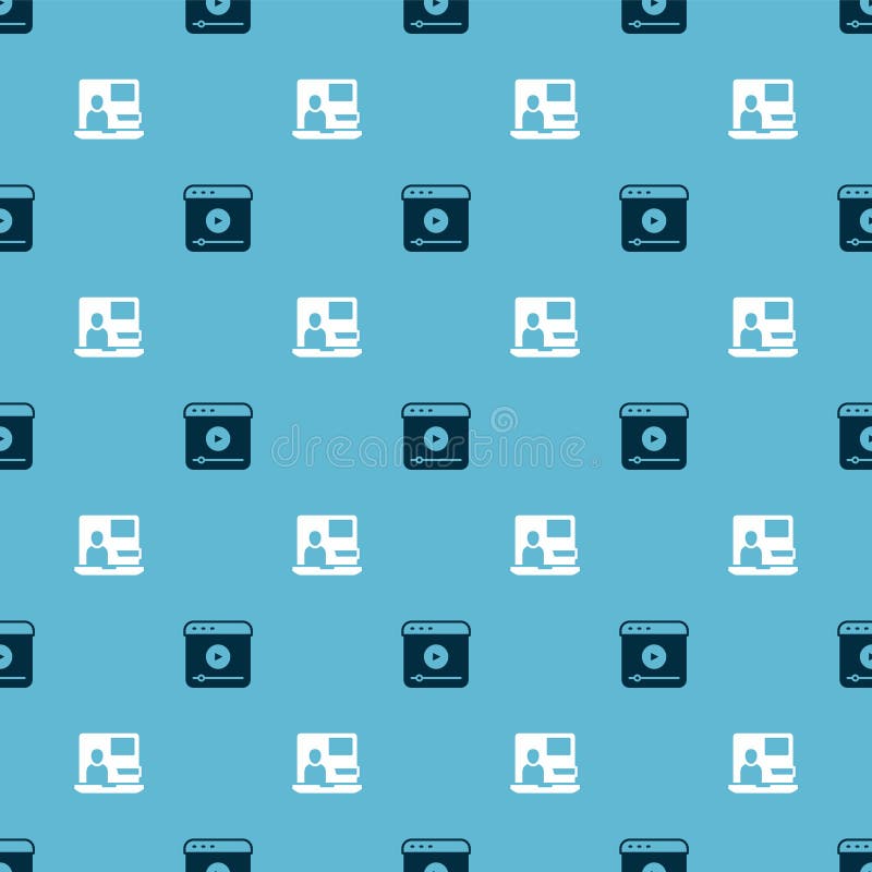 Set Live Stream and World News on Seamless Pattern. Vector Stock Vector ...
