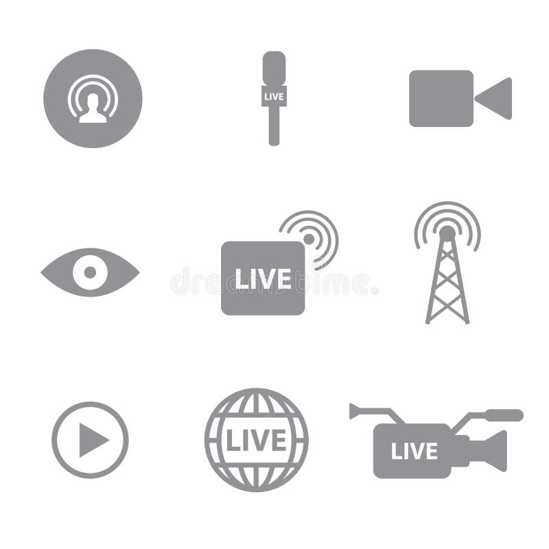Live Streaming Icons Stock Illustrations – 2,847 Live Streaming Icons ...