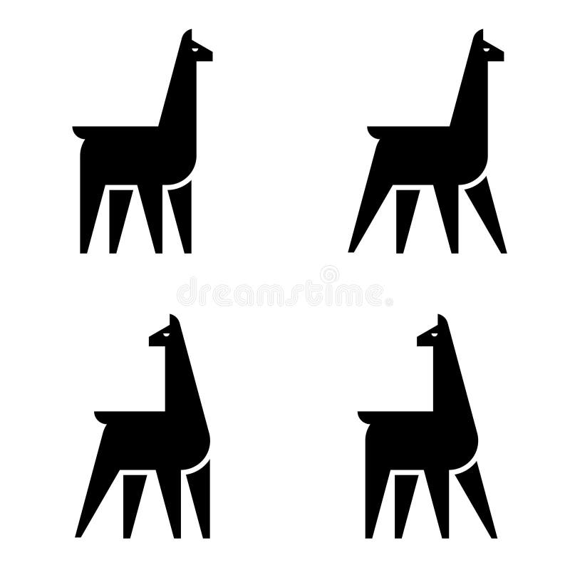 Set of Llama, Llama Logo stock vector. Illustration of wild - 260022755