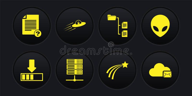 Set Loading, Alien, Server, Data, Web Hosting, Falling Star, Folder ... Set Loading, Alien, Server, Data, Web Hosting, Falling Star, Folder ...