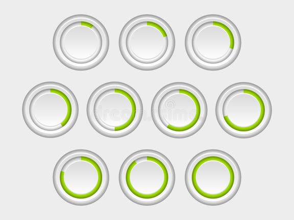 Set of loading buttons stock vector. Illustration of load - 32340731