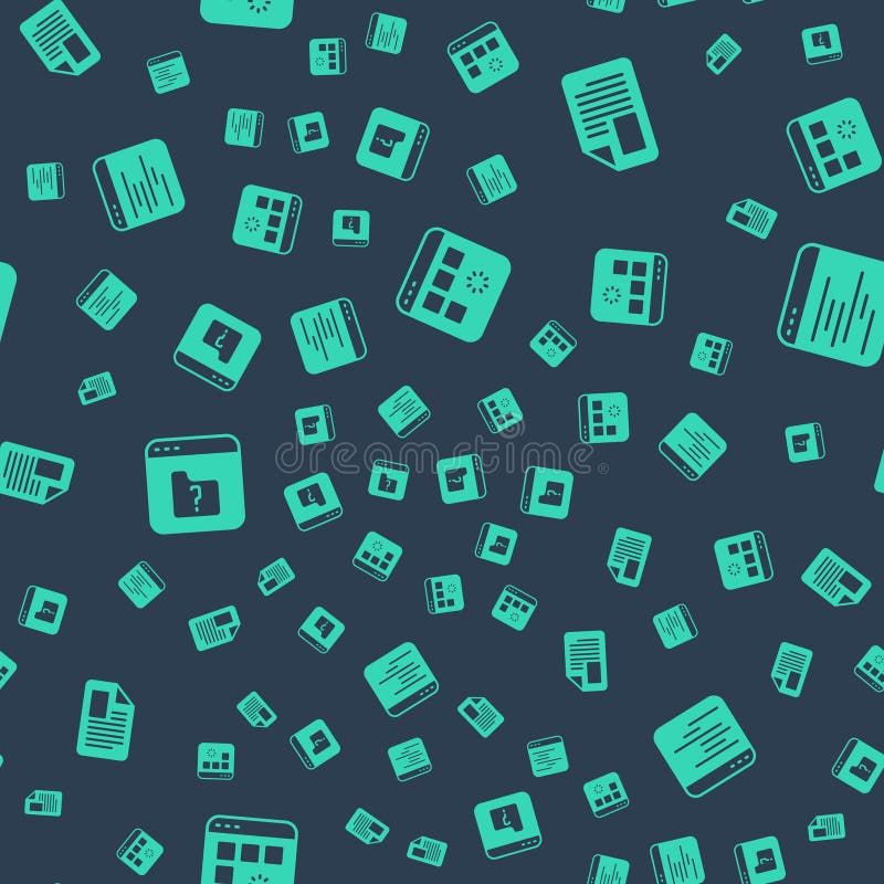 Set Loading Data Window File Document Missing And Software On Seamless Pattern Vector Stock