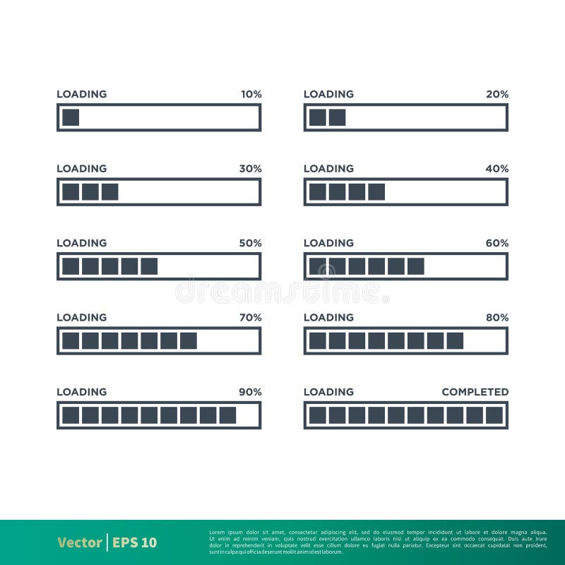 Set Loading Icon Vector Logo Template Illustration Design EPS 10 Stock ...