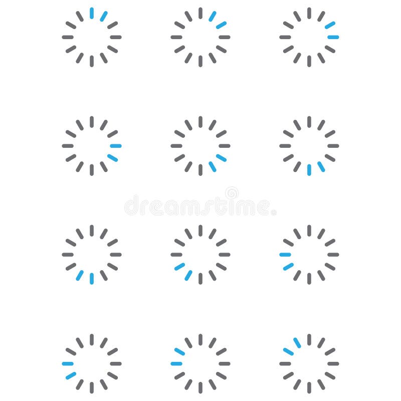 Set of loading icons stock illustration. Illustration of home - 125353603