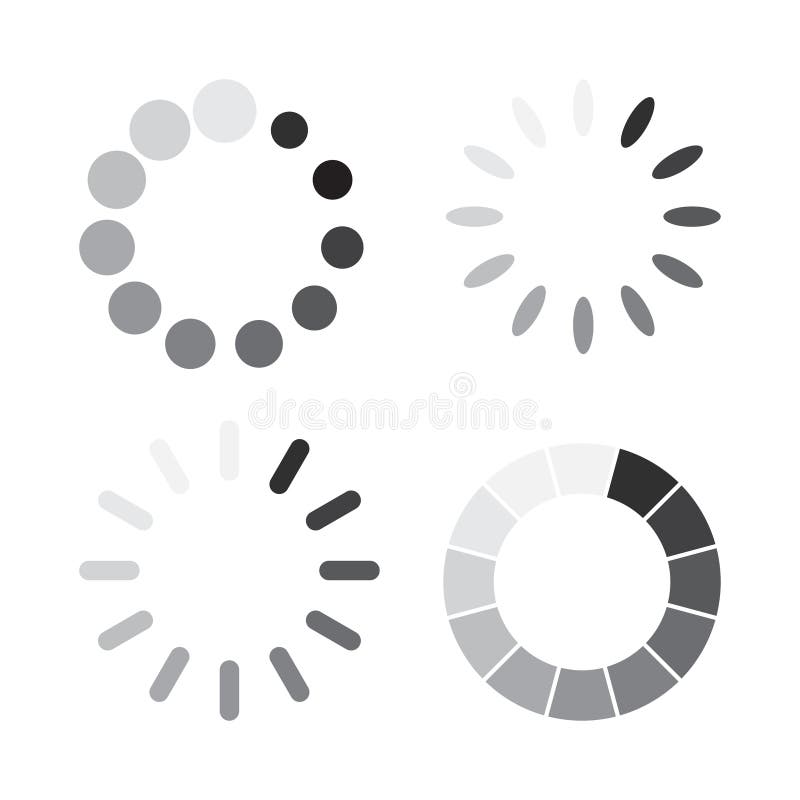 Set of Loading Bar Icons. Vector Illustration Stock Vector ...