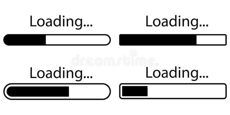 Set of Loading Icons, Load Indicator Sign, Waiting Symbols. Vector ...