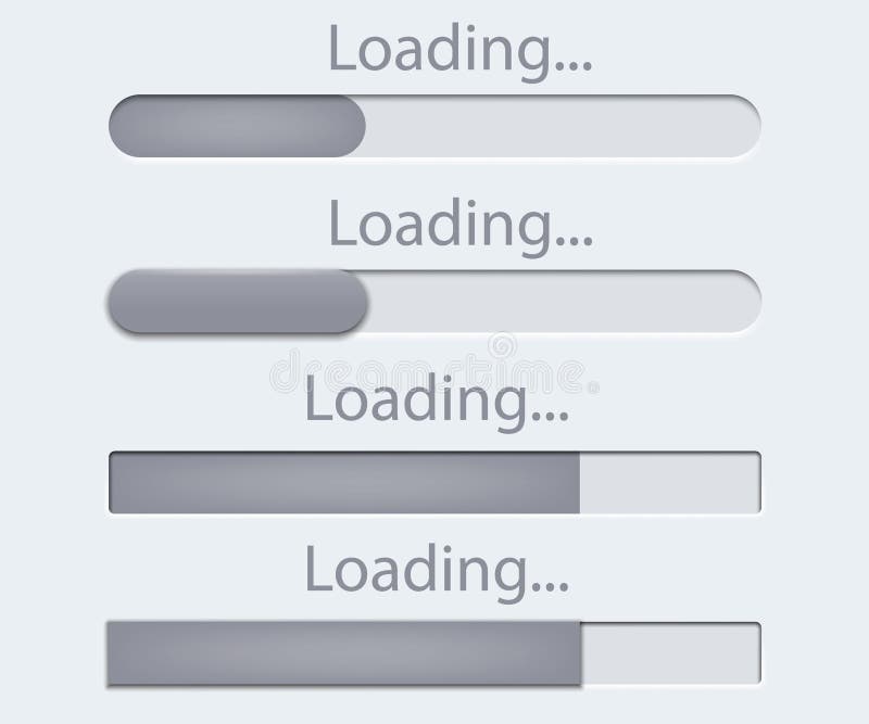 Set of Loading Icons, Load Indicator Sign, Waiting Symbols. Vector ...