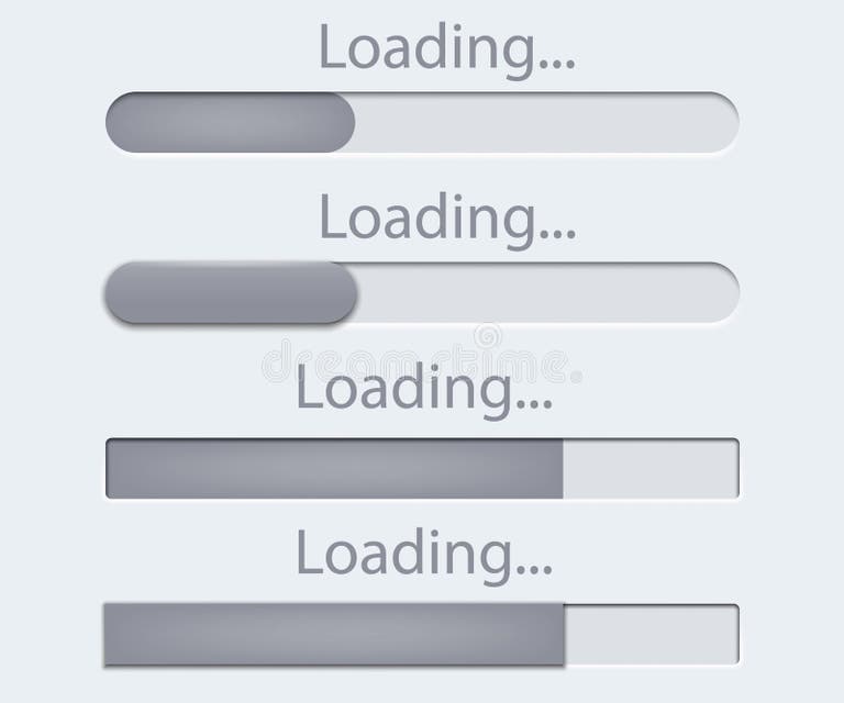 Set of Loading Icons, Load Indicator Sign, Waiting Symbols. Vector ...