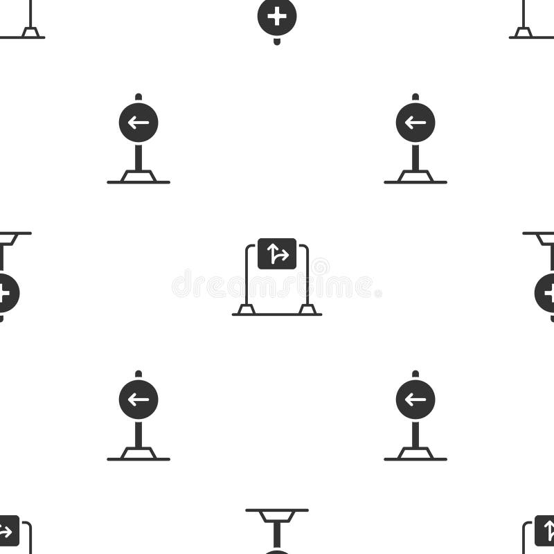 Set Location with Cross Hospital, Road Traffic Sign and Traffic Turn ...