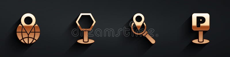 Set Location on the Globe, Road Traffic Sign, Search Location and ...