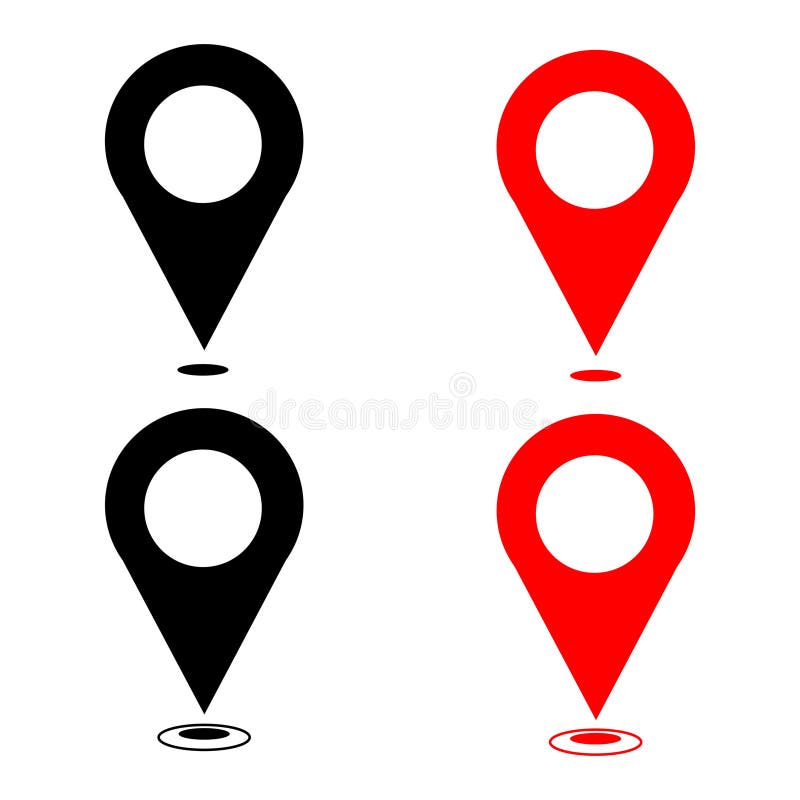 Set of Location Icon, Flat Icon Set of Location and Map Pins, Map Pin ...