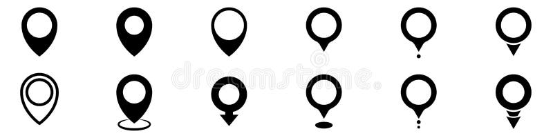 Set of Location Labels. Map Pointer Icon, Location Labels. Set of ...