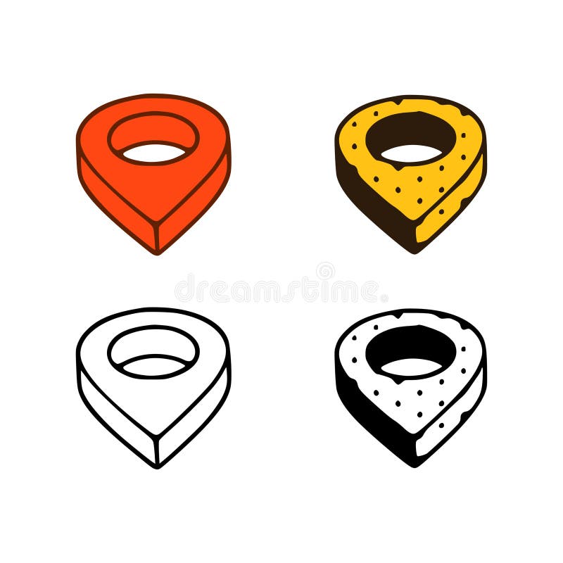 Set of Location Pins in Different Styles Stock Illustration ...