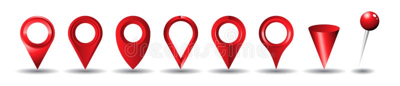 Set of Location Pins - Vector Illustration Stock Vector - Illustration ...