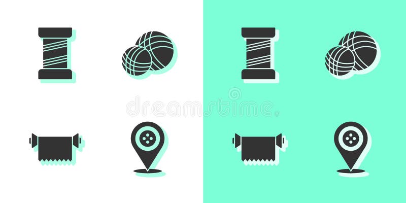 Set Location Tailor Shop, Sewing Thread, Textile Fabric Roll and Yarn ...