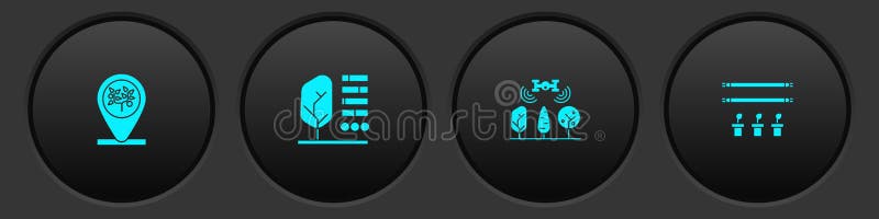 Set Location and Tree, Plant Status, Smart Farm with Drone and Bulb ...