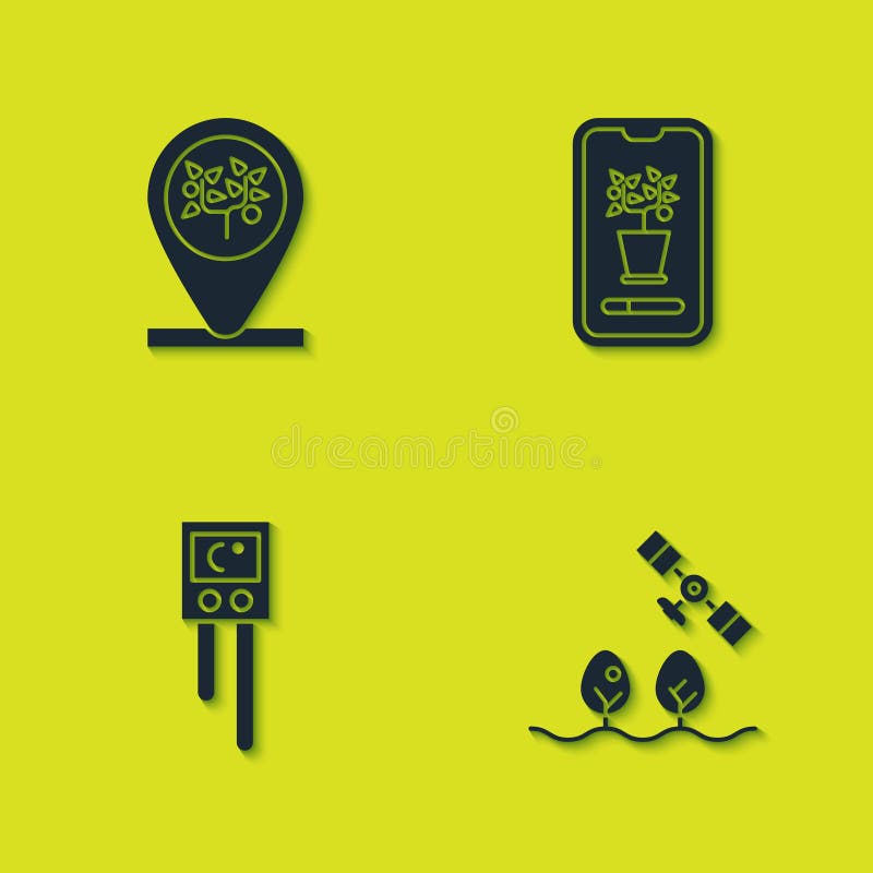 Set Location and Tree, Smart Farm with Drone, Temperature Humidity ...