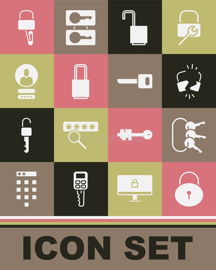 Set Lock, Bunch of Keys, Broken or Cracked Lock, Open Padlock, Create ...
