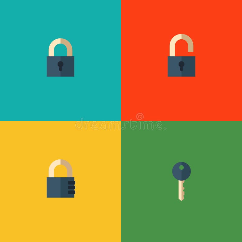 Set of lock icons stock vector. Illustration of privacy - 50349818