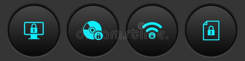 Set Lock on Monitor, CD DVD Disk with Lock, Wifi Locked and Document ...