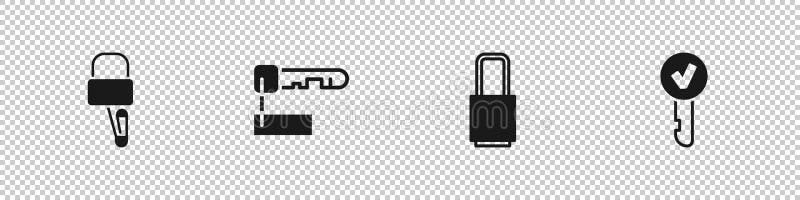 Set Lock Picks for Lock Picking, Marked Key, and Key Icon. Vector Stock ...