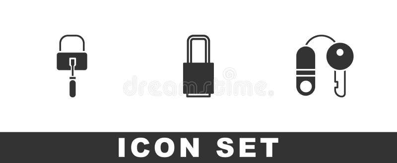 Set Lock Picks for Lock Picking, and House with Key Icon. Vector Stock ...