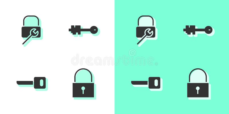 Set Lock, Repair, Key and Old Key Icon. Vector Stock Vector ...