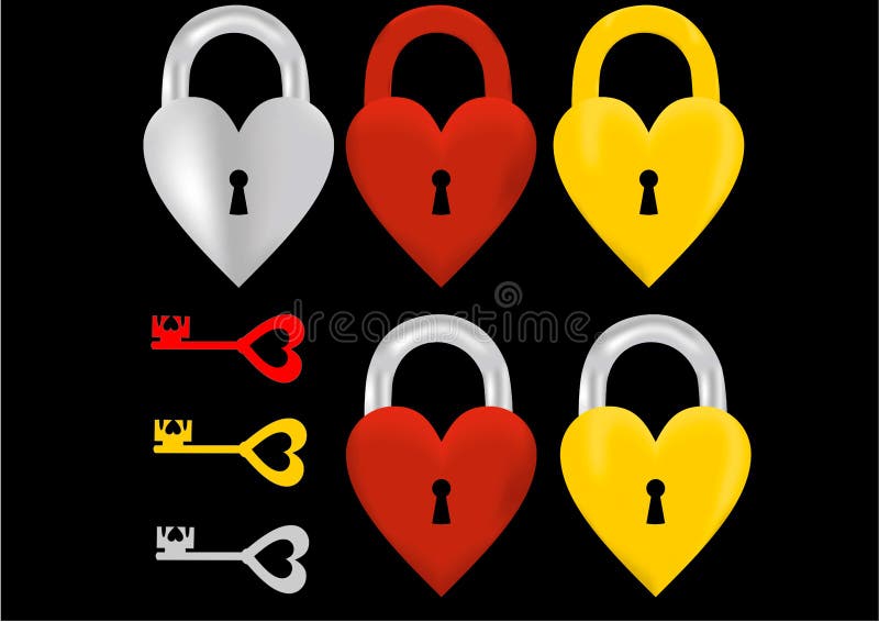 Keys And Locks - Modern Thin Line Design Icons Set Stock Vector ...