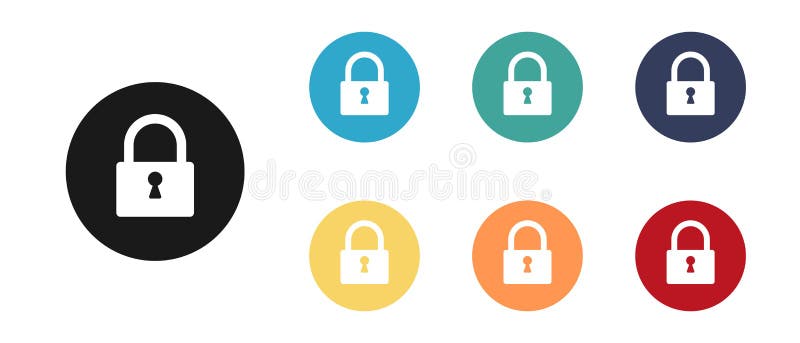 A Set of Locks. Vector Illustration Stock Illustration - Illustration ...