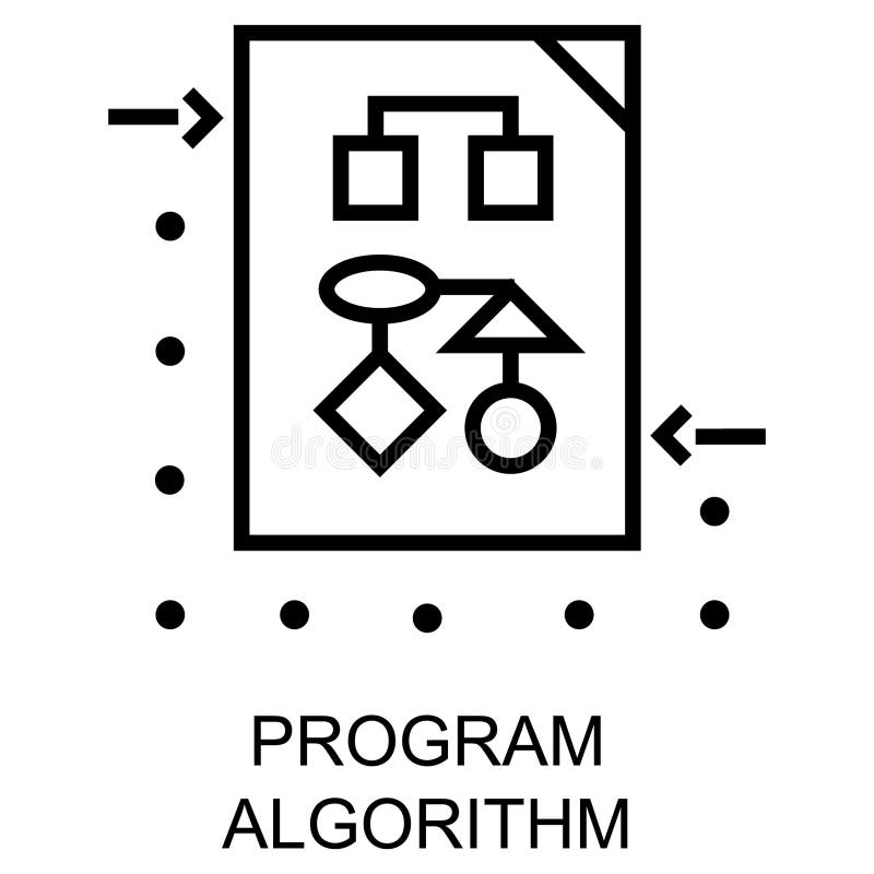 Program Algorithm Icon. Vector Icon Design Stock Illustration - Illustration of engineering ...