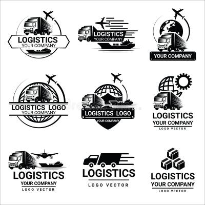 Set of Logistics Logos Design Vector Stock Vector - Illustration of ...
