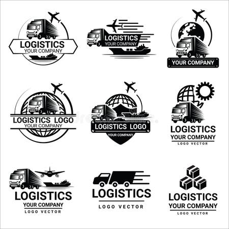 Set of Logistics Logos Design Vector Stock Vector - Illustration of ...