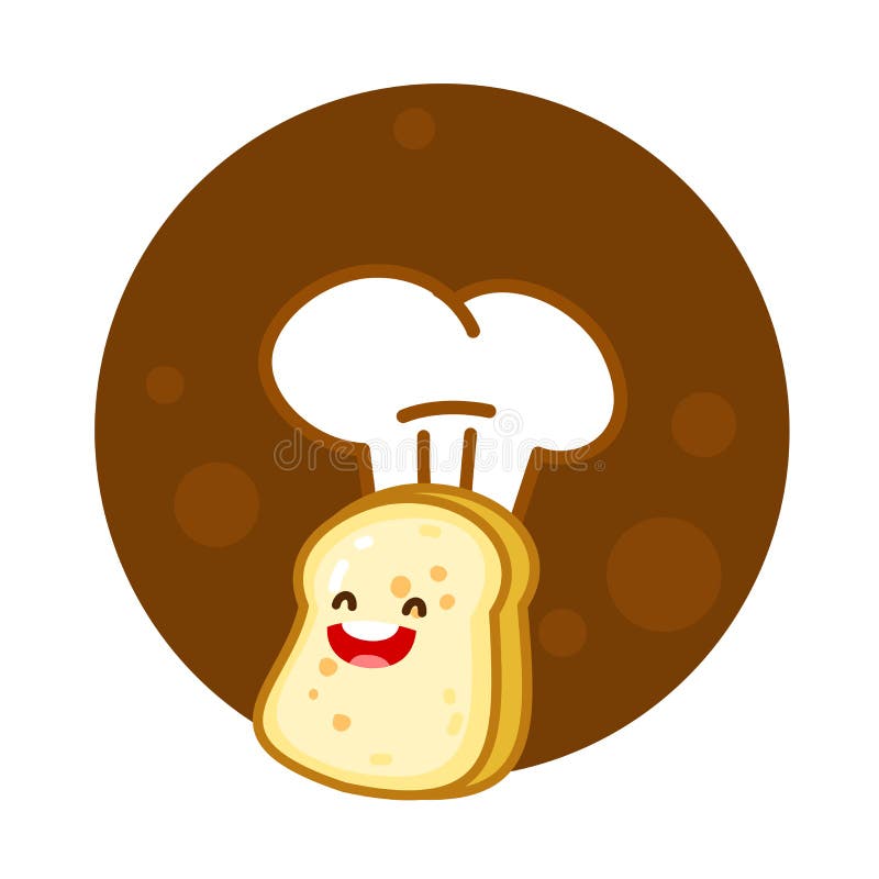 Logo Cute Bread Crispy Vector. Stock Vector - Illustration of call ...