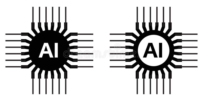 A Set of Logos Based on the Chip Stock Vector - Illustration of data ...