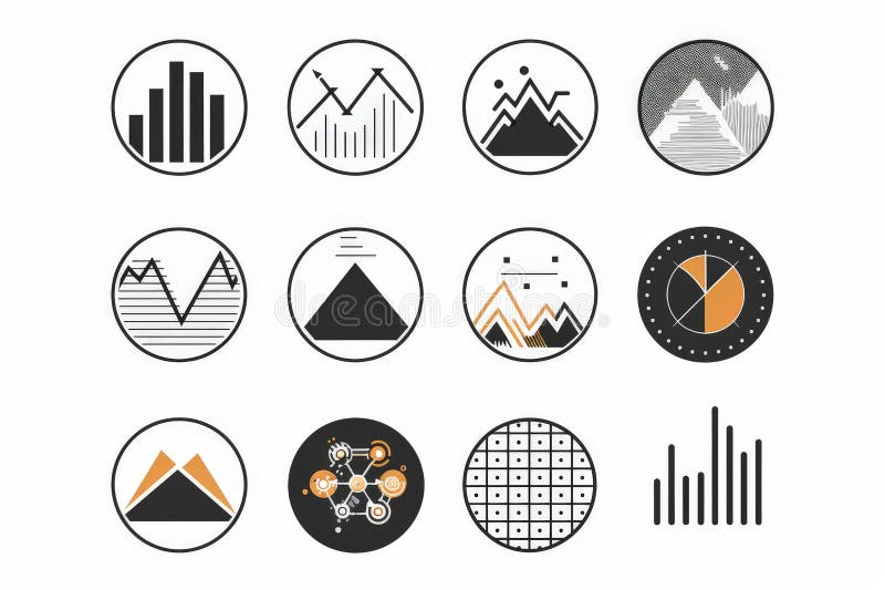 Black Pie Chart Infographic and Dollar Symbol Icon Isolated on ...