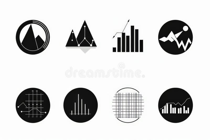Black Pie Chart Infographic and Dollar Symbol Icon Isolated on ...