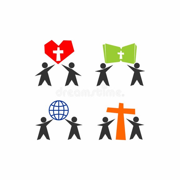A Set of Logos for the Church. Unity in Christ Stock Vector ...
