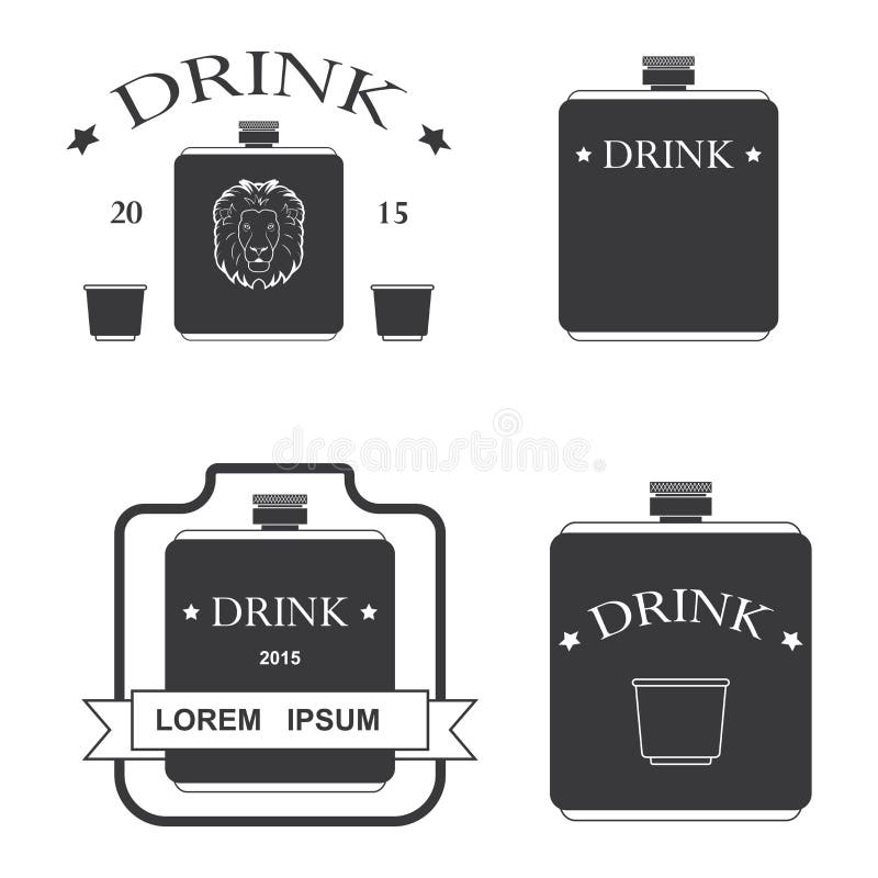 Set of logos for drinking stock vector. Illustration of scotch - 50564447