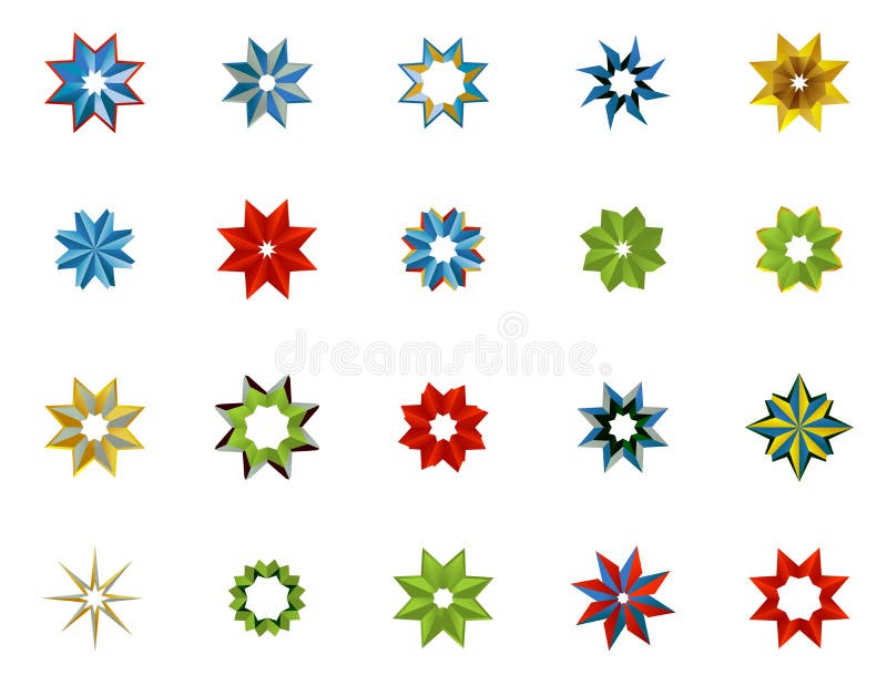 A Set of Logos, Icons and Graphical Elements Stock Vector ...