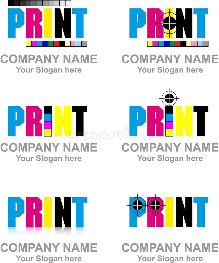 Logo print stock vector. Illustration of clipart, color - 29892717