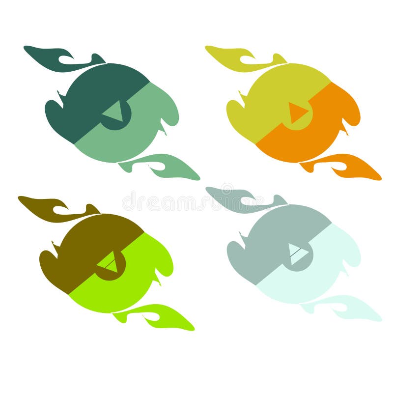 Set of Logos with Signs of Nature Elements Stock Vector - Illustration ...