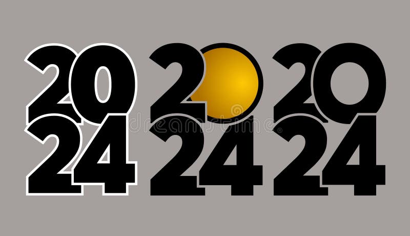 Set of Logos 2024. Simple and Concise Design. Stock Vector ...