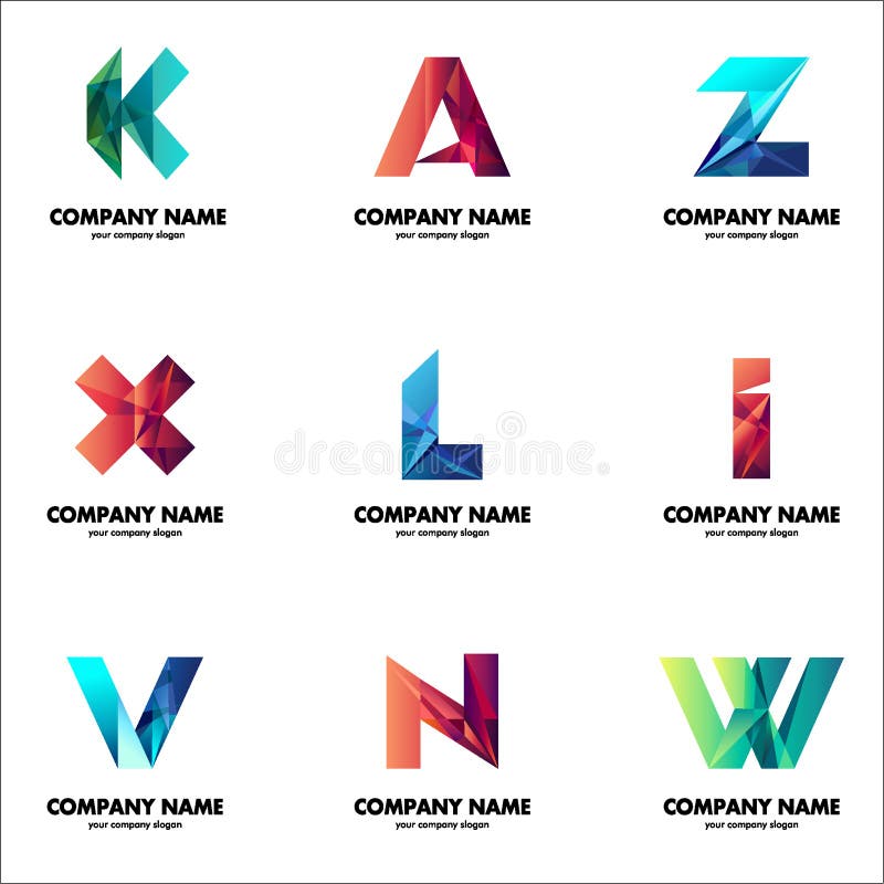 A Set of Logos for Your Business. the Initial Letters of the Company ...