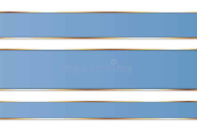 Long Blue Ribbon Banner with Gold Frame with Transparent Place Stock ...