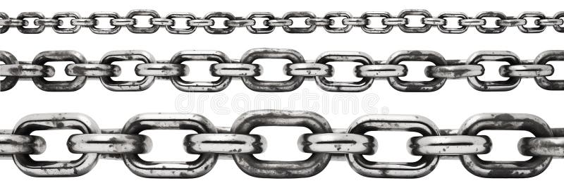 A Set of Long Chains of Different Sizes is Cut Out on a Transparent ...