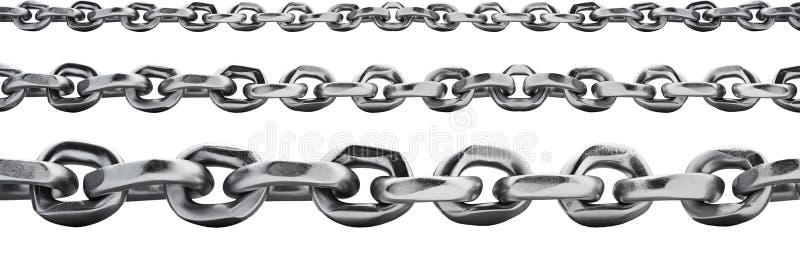 A Set of Long Chains of Different Sizes is Cut Out on a Transparent ...